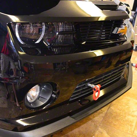 Camaro Premium Tow Hook with Red D-Ring; Rear (10-13 Camaro SS) - Free ...