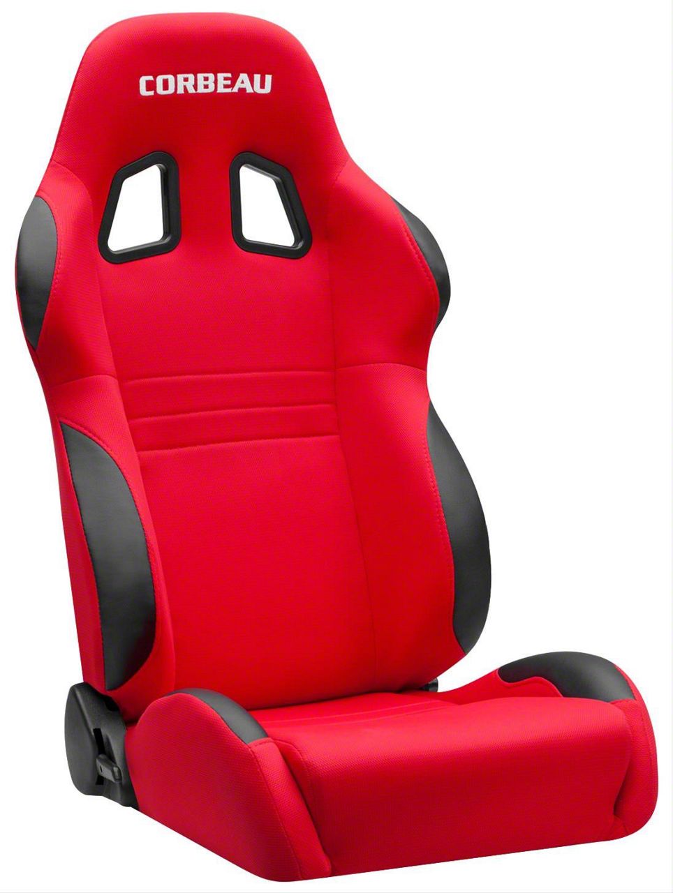 Corbeau Mustang A4 Racing Seats with Double Locking Seat Brackets; Red ...