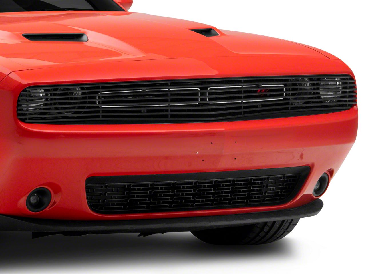 Challenger Phantom Style Stainless Steel Billet Upper Grille; Black (08 ...