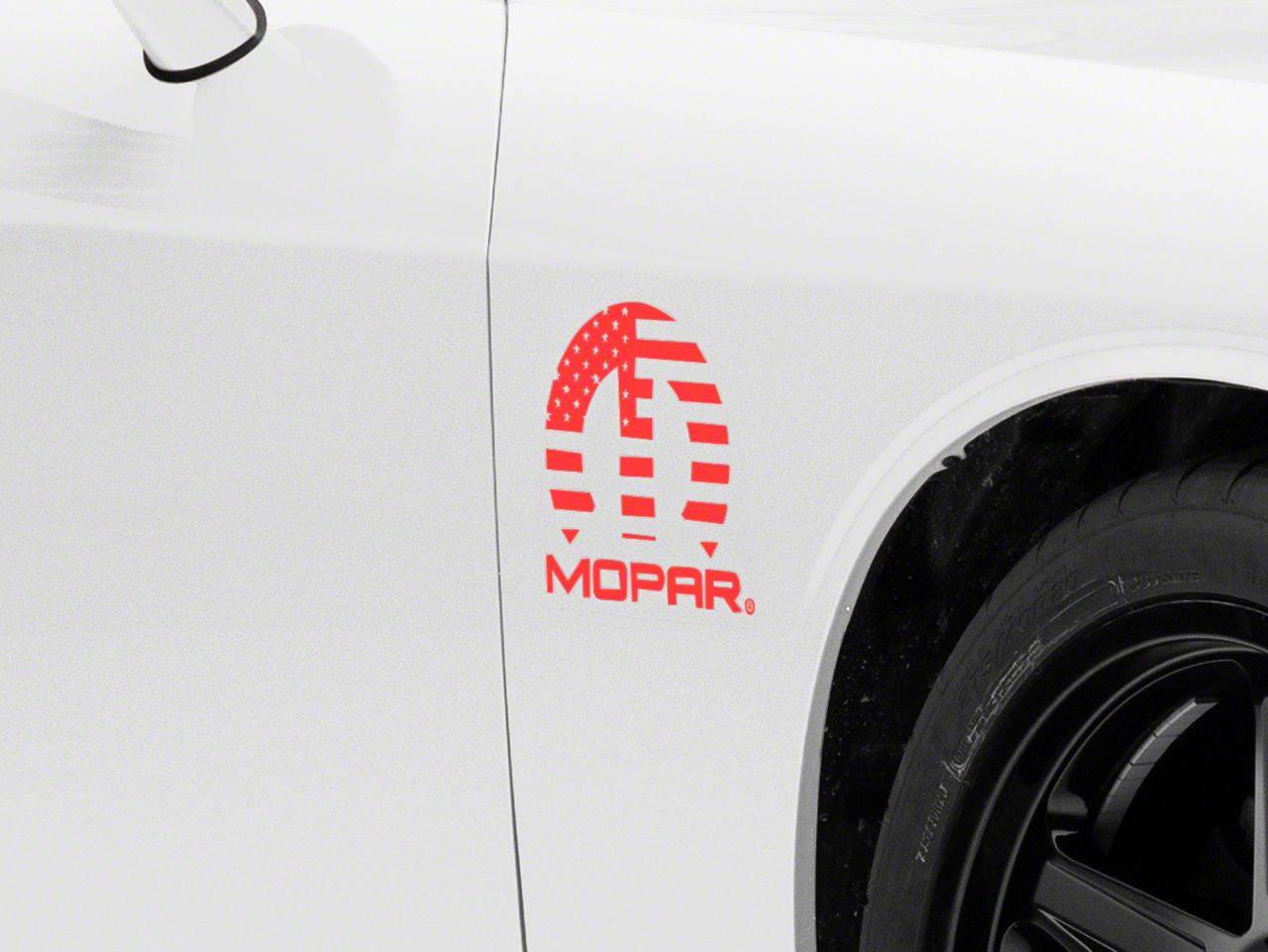Officially Licensed MOPAR Challenger M Mopar Flag Decal; Red CH16491 ...