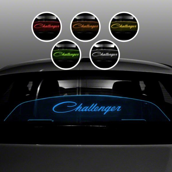 Challenger Wind Deflector with Challenger Script; Blue (08-23 ...