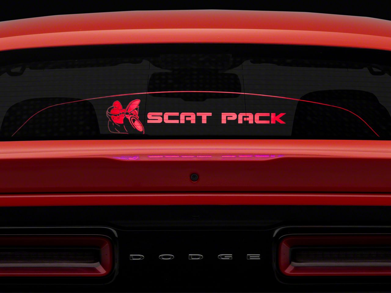Challenger Wind Deflector with Scat Pack Logo; Extreme Lighting Kit (08 ...