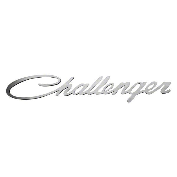 Challenger Challenger Script Style Side Fender Emblems; Brushed (08-23 ...