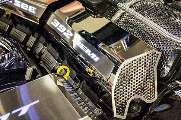 Challenger Illuminated Fuel Rail Covers with 392 HEMI Lettering; White ...