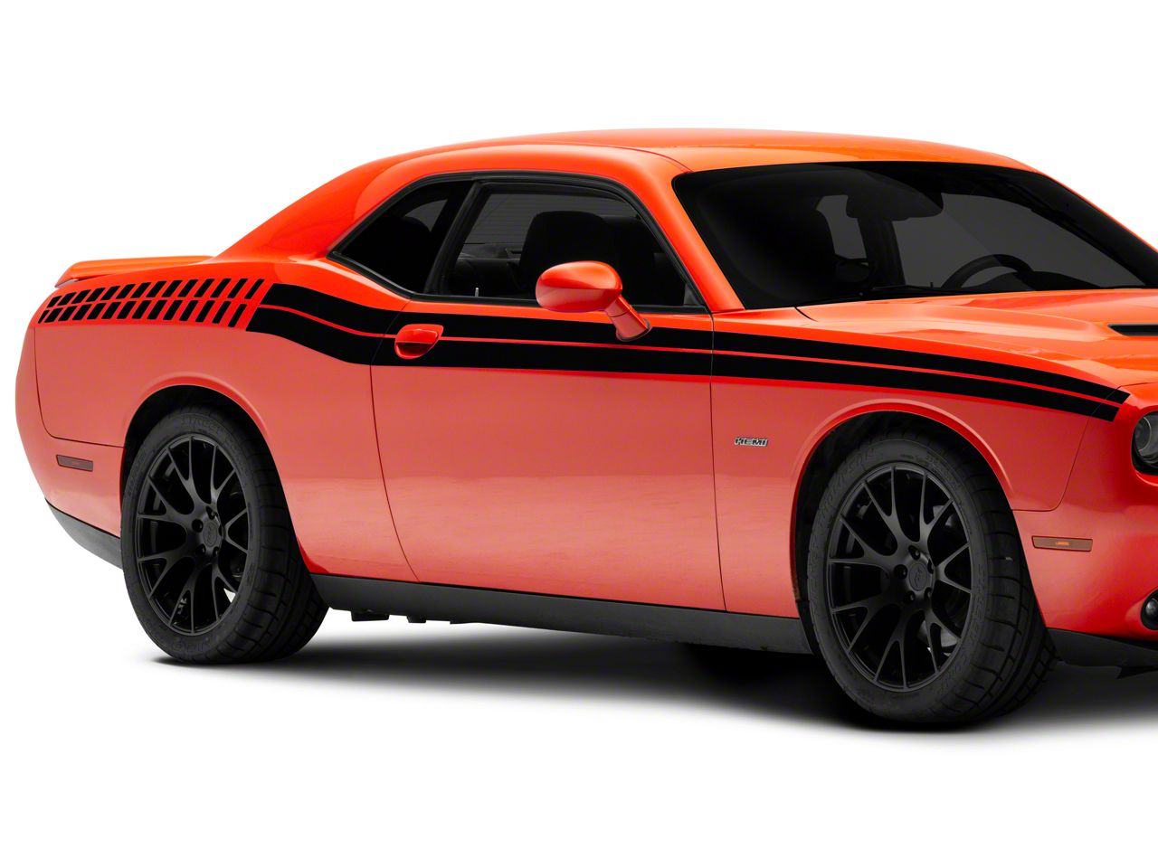 SpeedForm Challenger Upperbelt Line Stripes with Dashed; Gloss Black ...