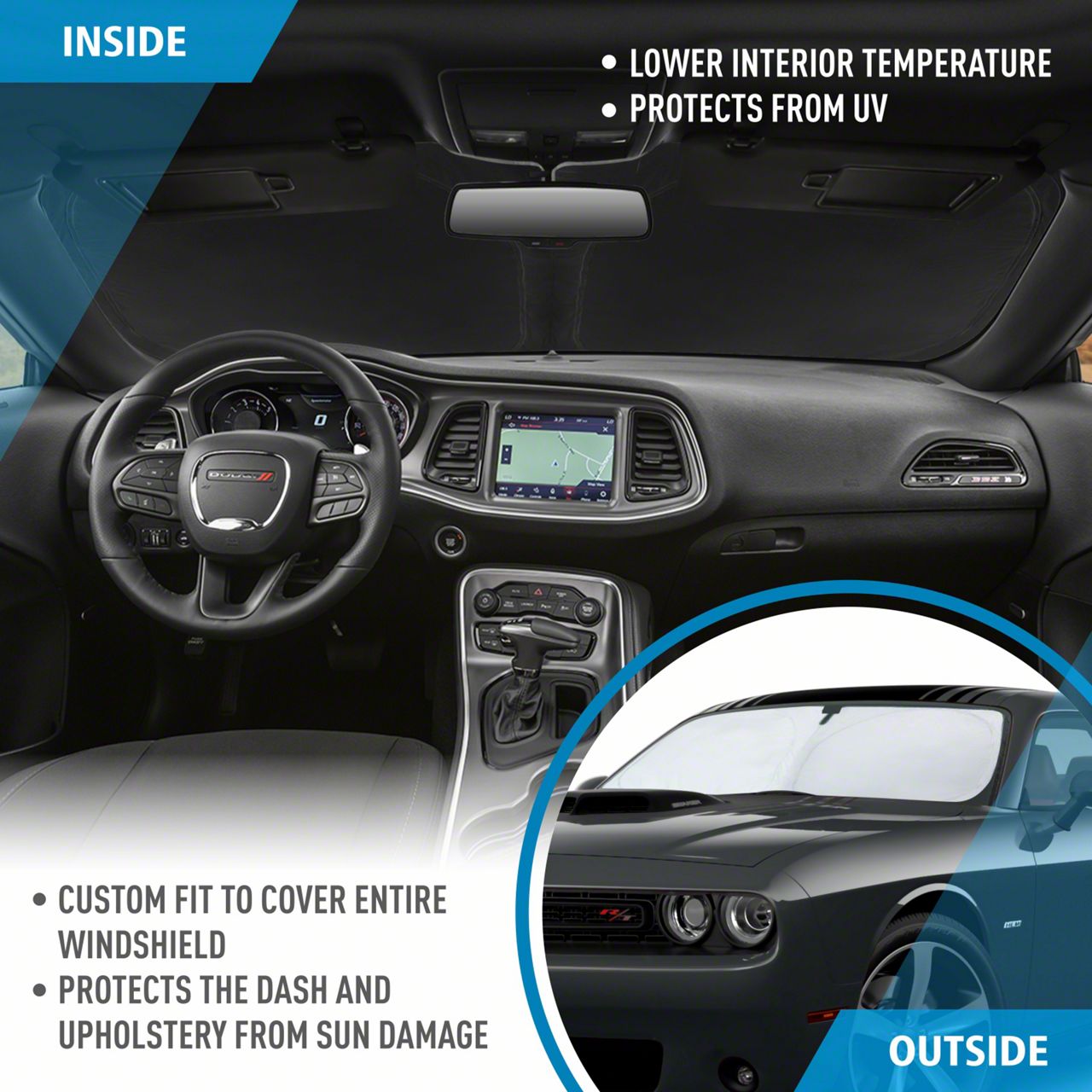 Challenger Windshield Sun Shade (11-23 Challenger) - Free Shipping