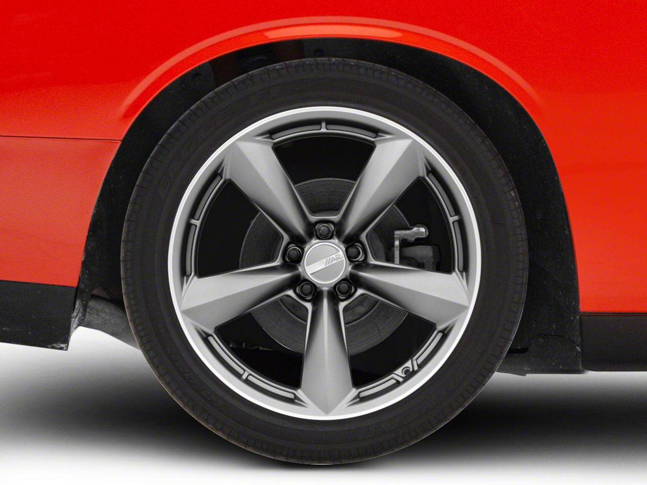 American Racing Challenger TTF Matte Anthracite with Machined Lip Wheel; Rear Only; 20x12 ...