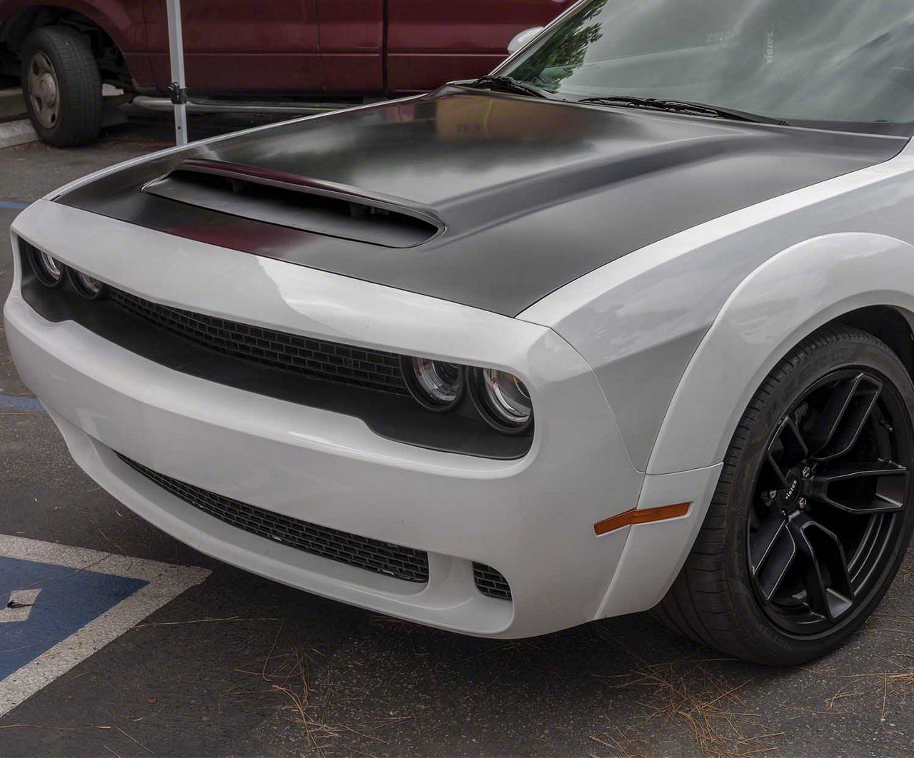 Challenger Demon Style Hood; Unpainted (08-23 Challenger) - Free Shipping