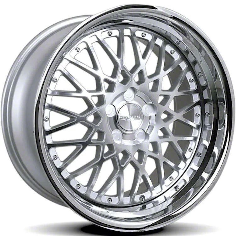 Rennen Challenger CSL-5 Silver Machined with Chrome Step Lip Wheel ...