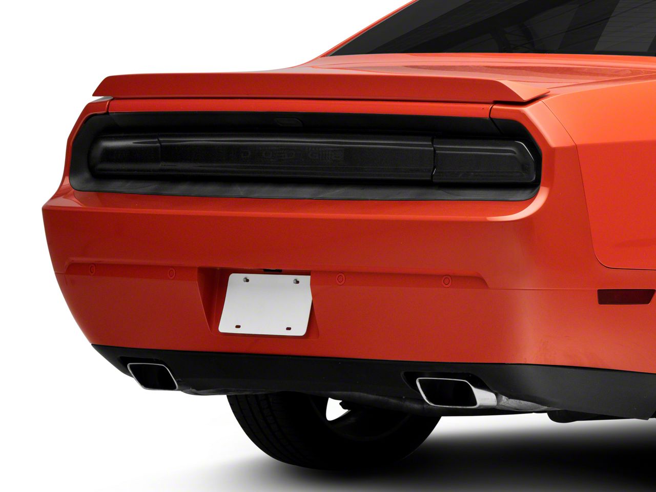 Challenger Tail Light Covers with Rear Center Section; Smoked (08-14 ...