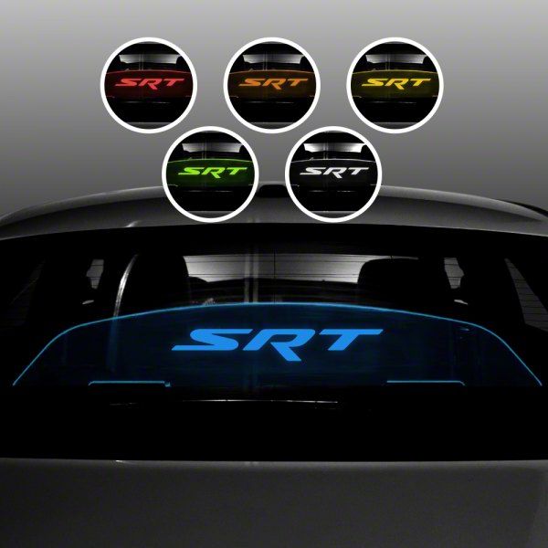Charger Wind Deflector with SRT Logo; Blue (06-23 Charger) - Free Shipping