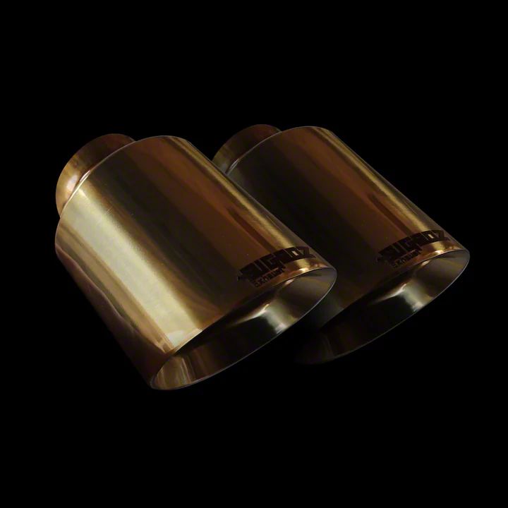 Bigboz Exhaust Charger 5-Inch Bolt-On Exhaust Tips; Metallic Gold 5CHR ...
