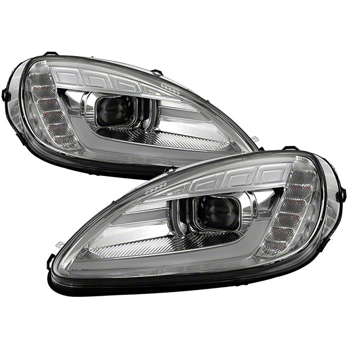 Corvette APEX Series High-Power LED Module Headlights; Chrome Housing ...
