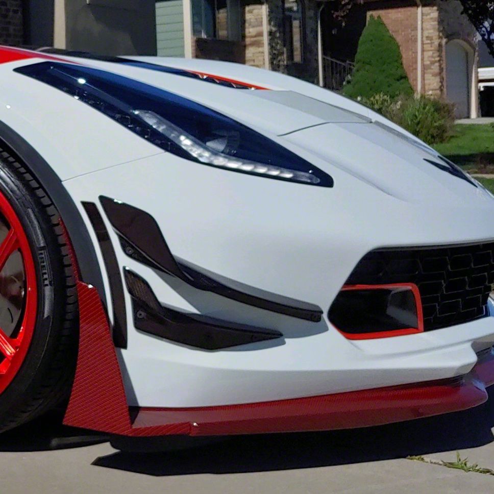 Corvette XIK 101 Canards; Carbon Fiber (14-19 Corvette C7, Excluding ...