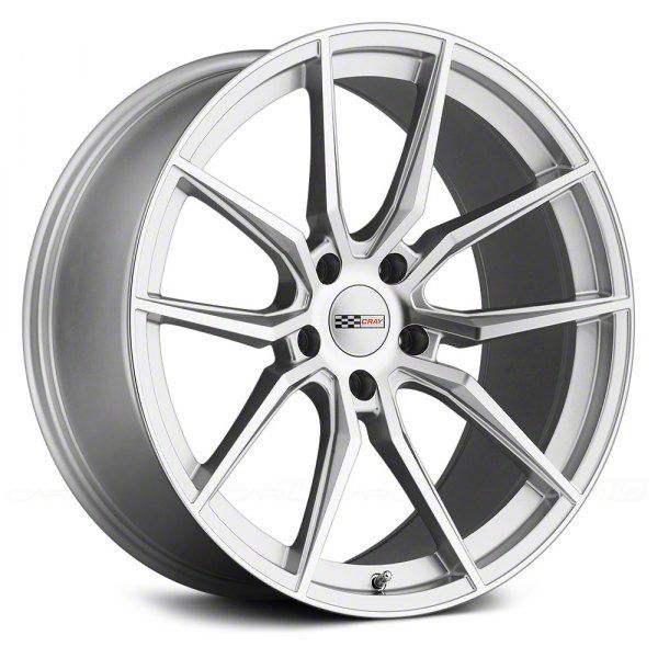 Cray Corvette Spider Silver with Mirror Cut Face Wheel; 18x9.5 ...
