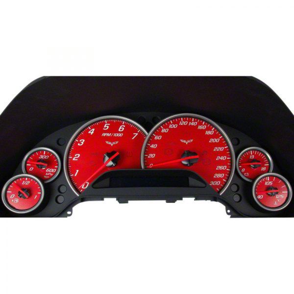 US Speedo Corvette Daytona Edition Gauge Face; MPH; Red C60635 (05-13 ...