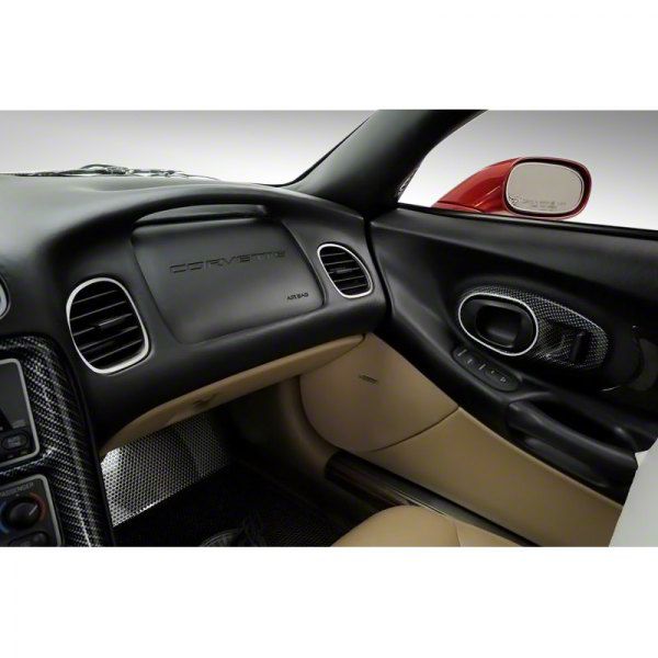 Corvette 6-Piece Dash Bezel Kit; Brushed Stainless (97-04 Corvette C5 ...