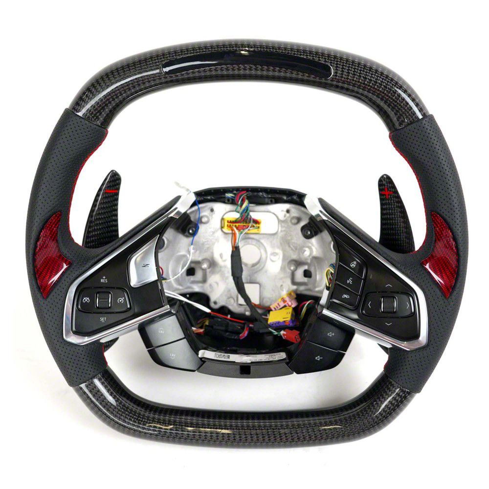 Corvette Custom Carbon Fiber Steering Wheel with LED Dash Display (20 ...