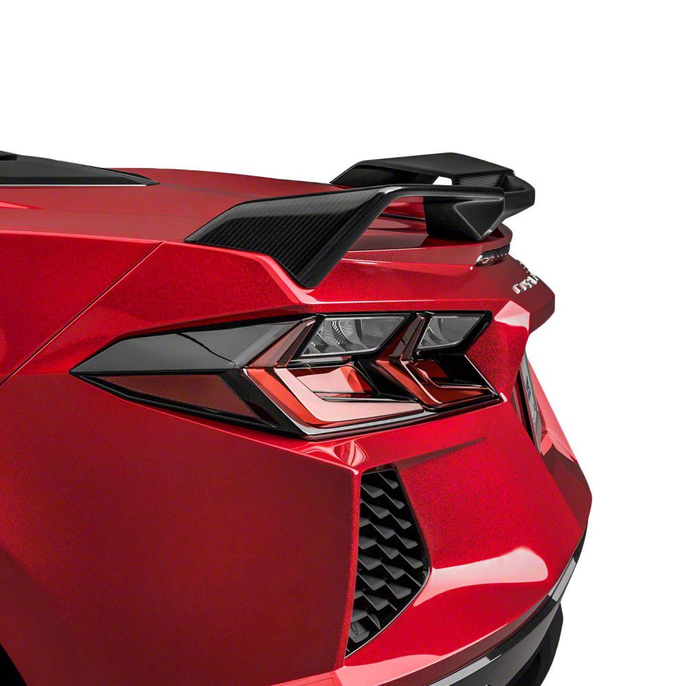 Corvette Z51 Style Rear Spoiler; Gloss Forged Carbon Fiber (20-23 ...