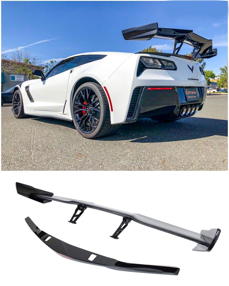 Corvette ZR1 Conversion Package High Rear Spoiler; Carbon Flash ...