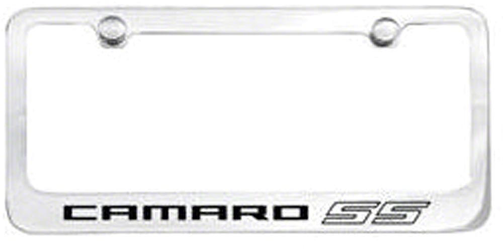 Camaro License Plate Frame with Camaro SS Logo; Chrome (Universal; Some ...