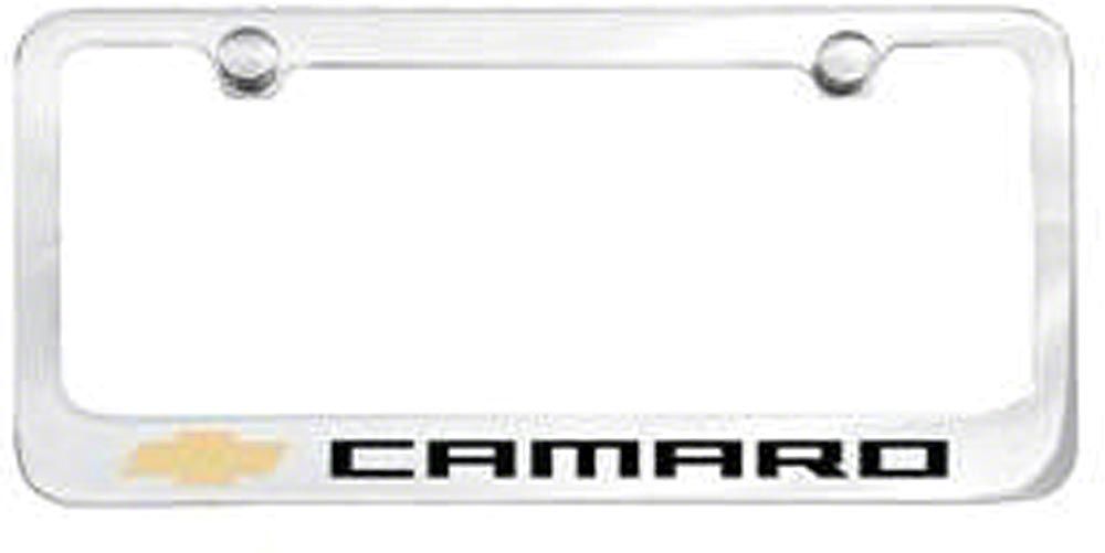 Camaro License Plate Frame with Camaro Logo; Chrome (Universal; Some ...