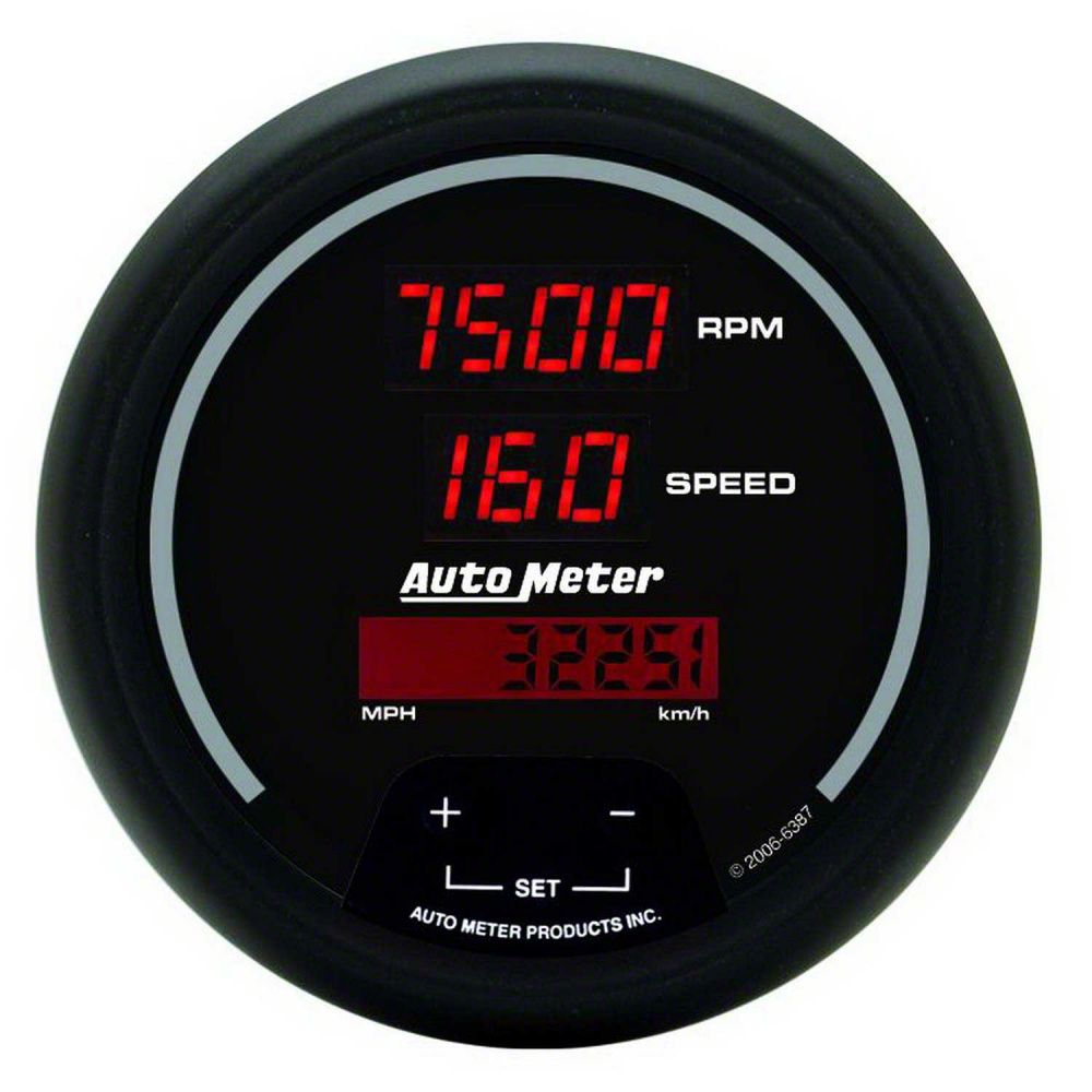 Auto Meter Camaro Sport-Comp Tachometer/Speedometer Gauge; Digital 6387 ...