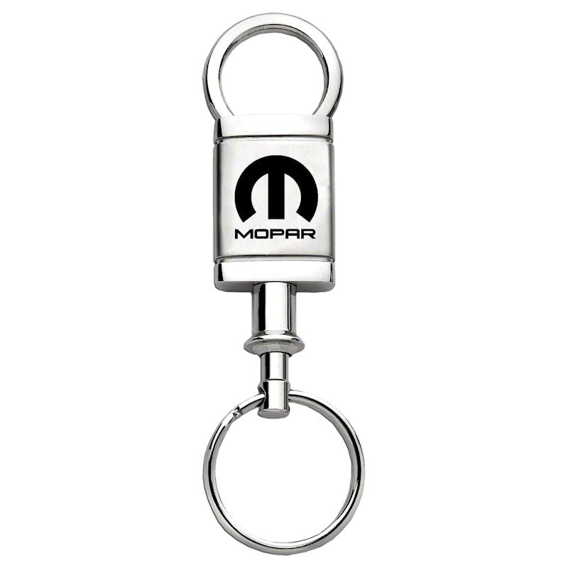 Challenger Key Chain; Mopar Satin-Chrome Valet Key Fob