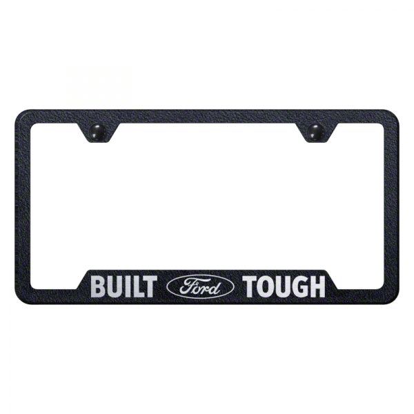 Mach-E Built Ford Tough License Plate Frame; Rugged Black (Universal ...